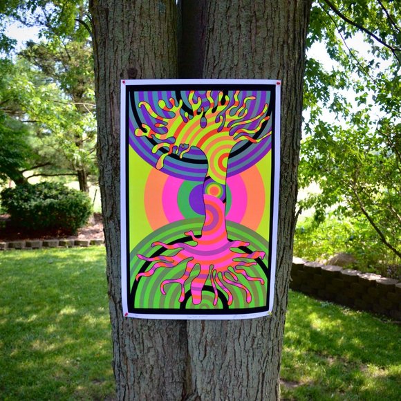 Roo Psychedelics | Art | Limited Edition 50 Psychedelic Hippie Tree ...
